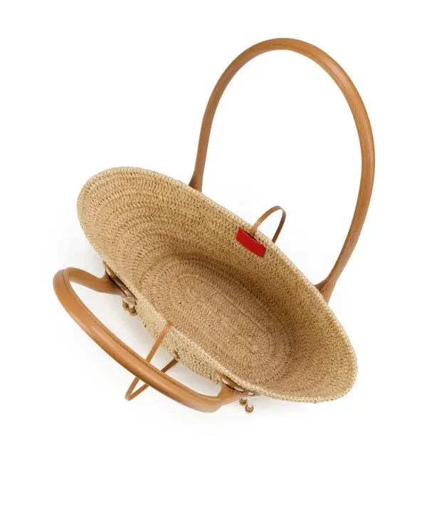 CHRISTIAN LOUBOUTIN Braided Handle Tote Bag - Natural