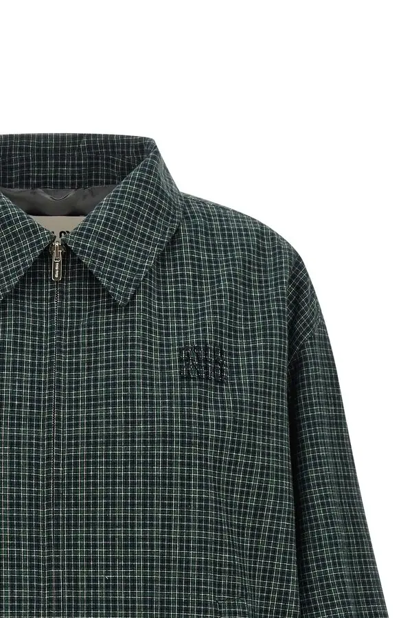 Miu Miu Checked Logo Patch Jacket - No