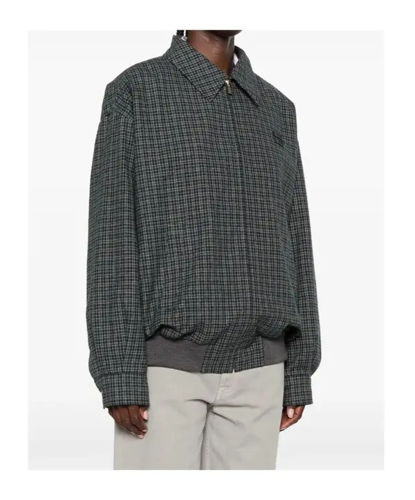 Miu Miu Checked Logo Patch Jacket - No