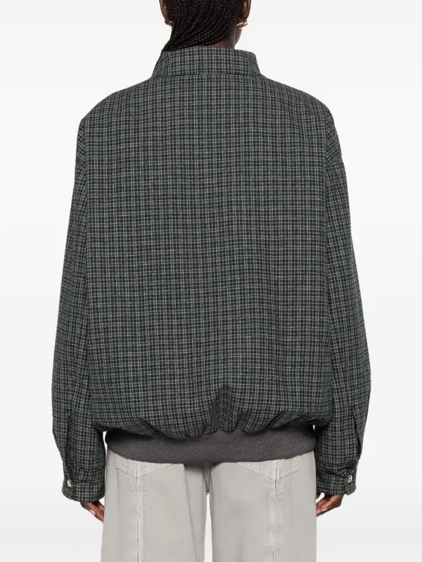 Miu Miu Checked Logo Patch Jacket - No