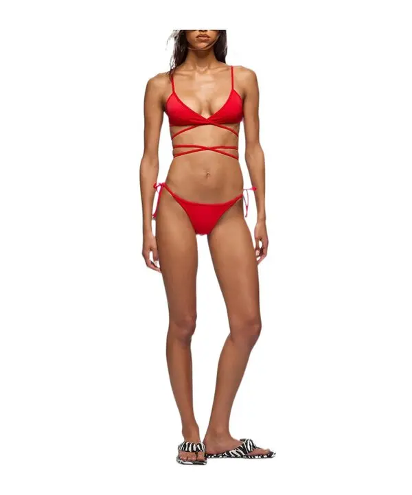 Attico Rubberised-logo Bikini