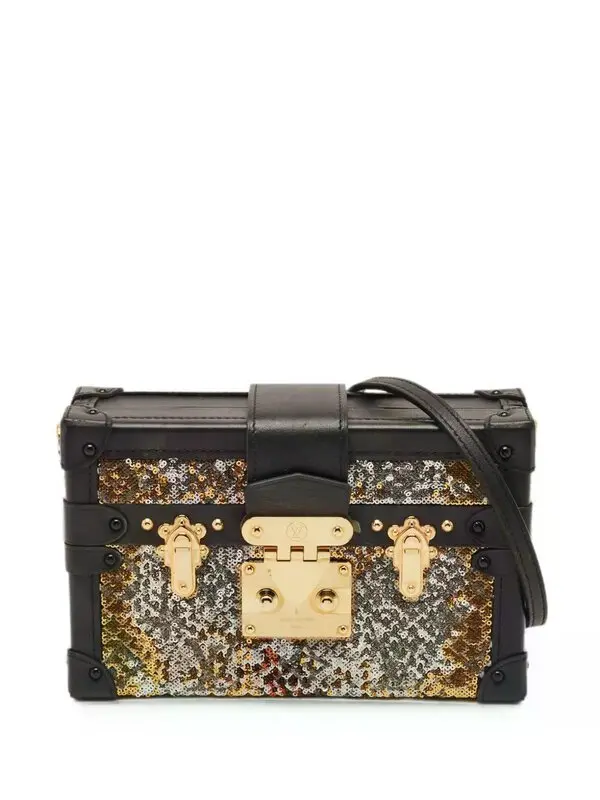 LOUIS VUITTON Petite Malle Sequin Clutch Bag - Black