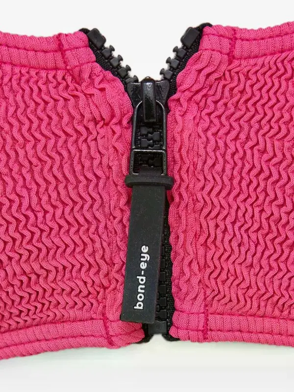 Bond Eye Splice Textured Zipped Bikini Top