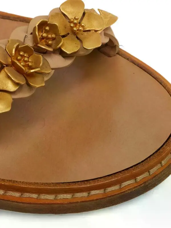 Valentino Garavani Ellis Floral-embellished Leather Sandals