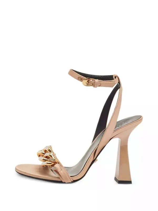 Versace Medusa Chain Sandals - Neutrals