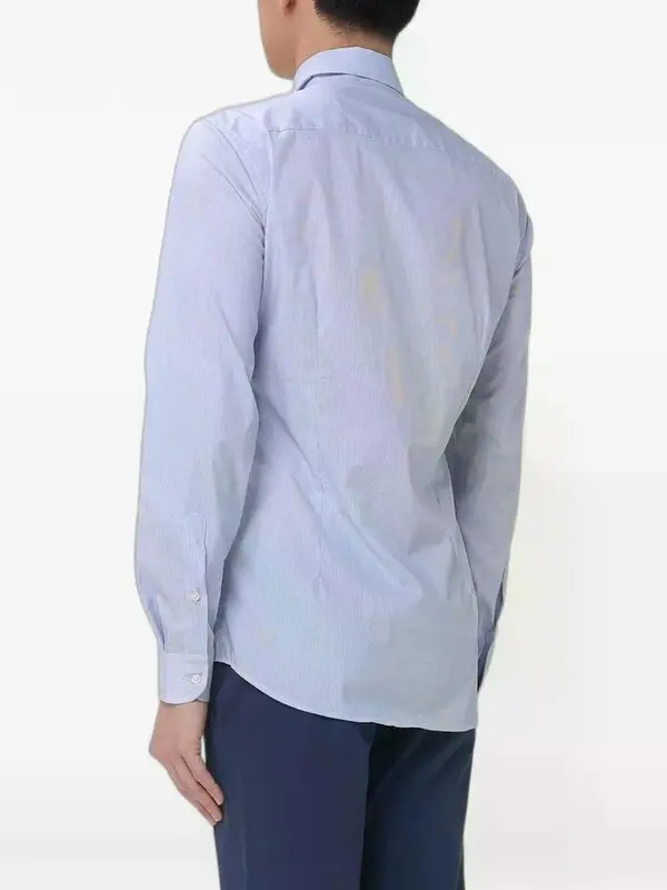 FAY Striped Button-down Shirt - Blue