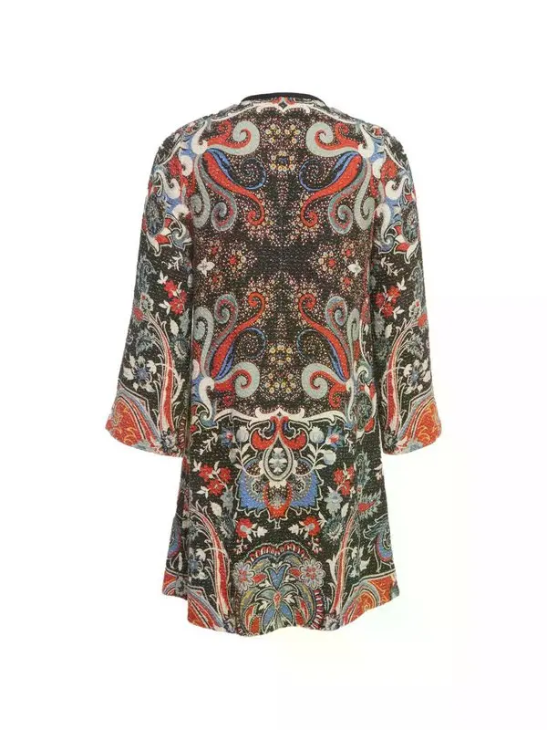 Etro Floral Print Tweed Coat