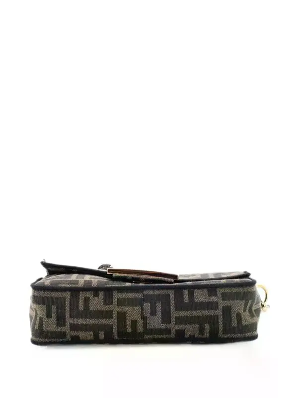 Fendi Baguette Nm Bag Zucca Canvas Mini Crossbody Bag - Brown