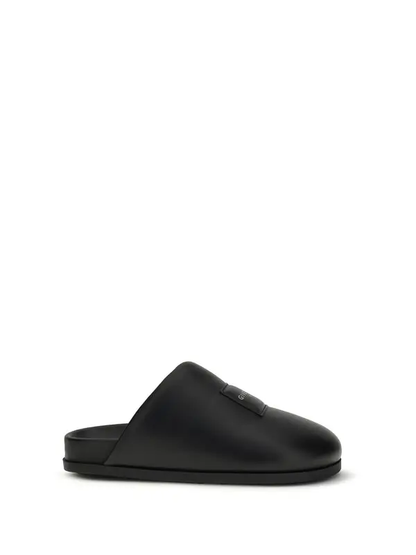 Givenchy Padded Leather Mules - Black