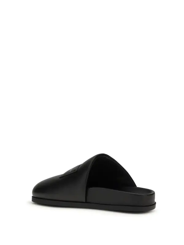 Givenchy Padded Leather Mules - Black