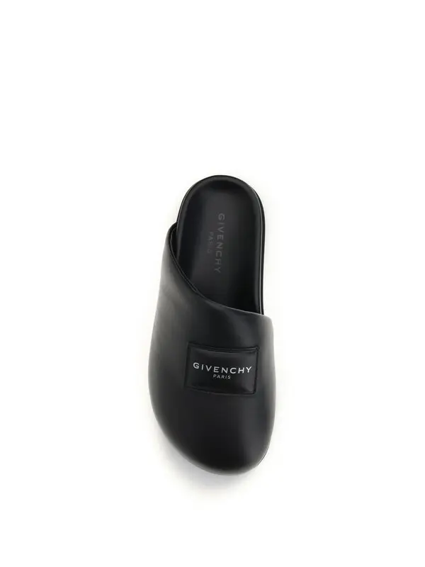 Givenchy Padded Leather Mules - Black