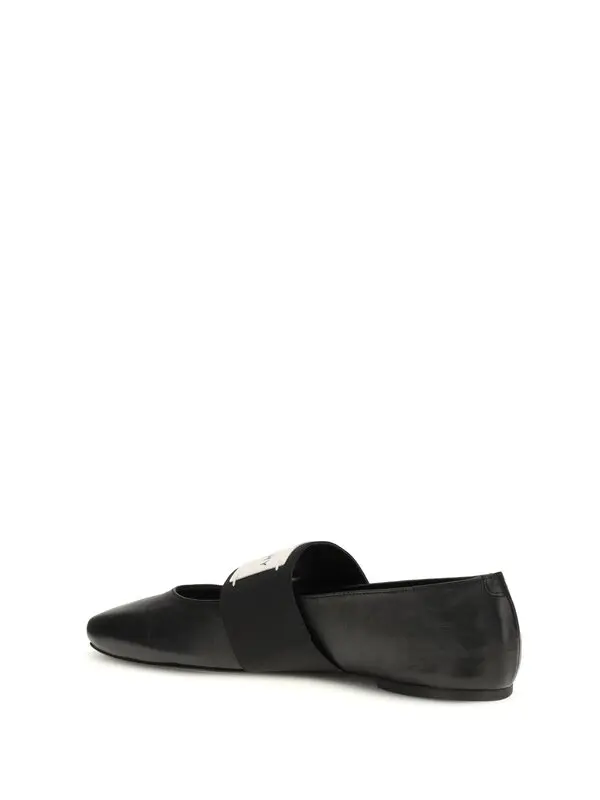 Givenchy Leather Sliced Square Ballerinas
