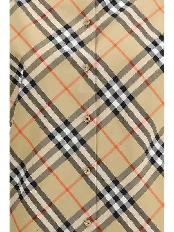 Burberry Slim Fit Cotton Check Shirt - Multicolor