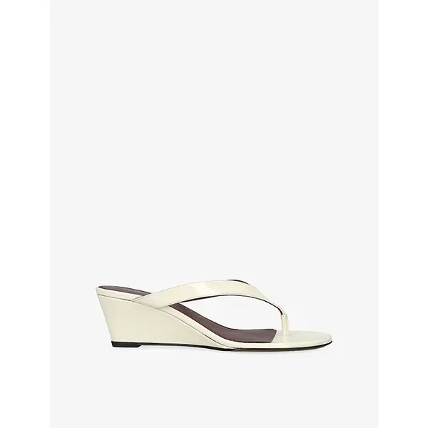 NEOUS Tercus Leather Wedge Sandals - Bone