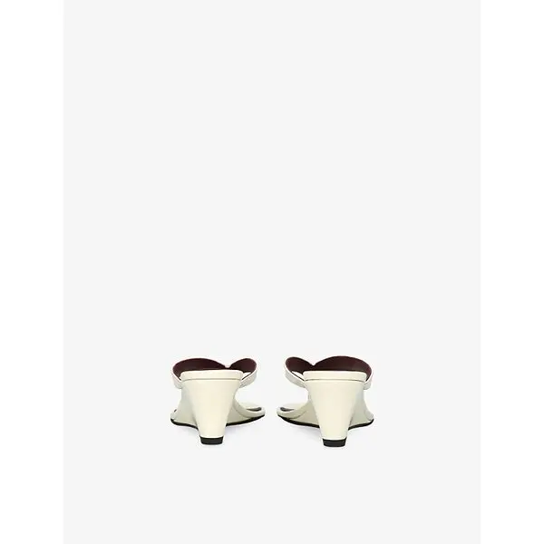 NEOUS Tercus Leather Wedge Sandals - Bone
