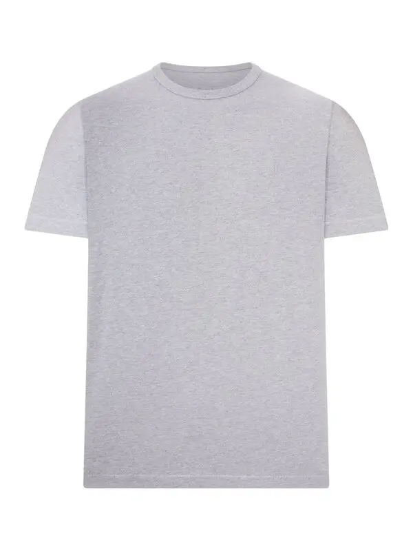 JW Anderson J.w.anderson T-shirt With Anchor Embroidered In Medium Grey Mélange - Multicolor