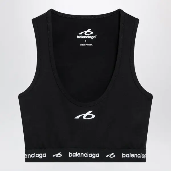 Balenciaga Technical Fabric Sports Bra - Black