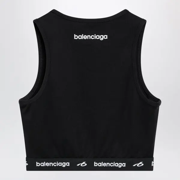 Balenciaga Technical Fabric Sports Bra - Black
