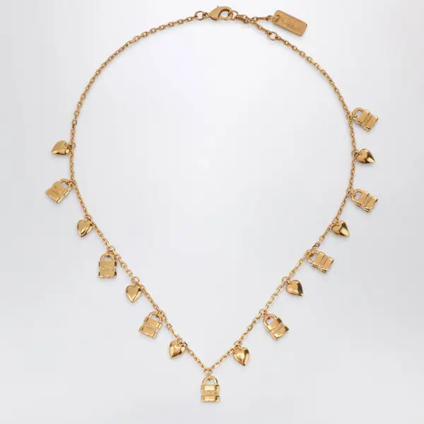 Chloé Paddington Necklace With Gold-tone Brass Charms - Silver