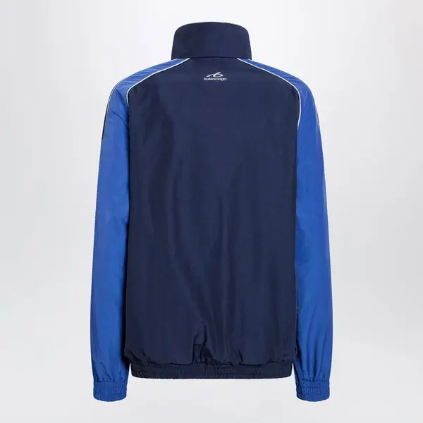 Balenciaga Navy Cotton Blend Techwear Zip-up Jacket - Blue