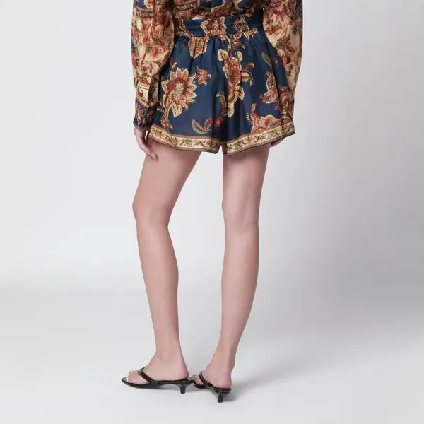 Zimmermann Aster Relaxed-fit Silk Shorts - Multicolor