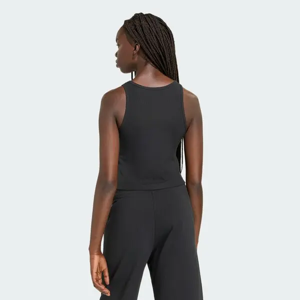 Adidas Kit Small Logo Rib Tank Top - Black
