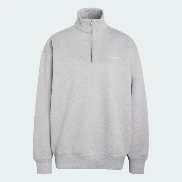 Adidas Essentials Fleece Half-zip Sweatshirt - Medium Grey Heather