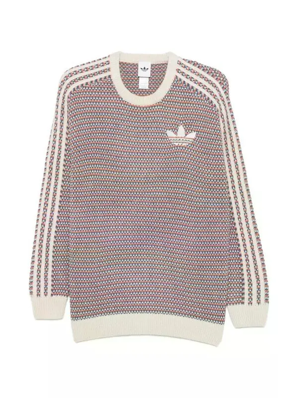 Adidas Trefoil Embroidered 3-stripes Sweater