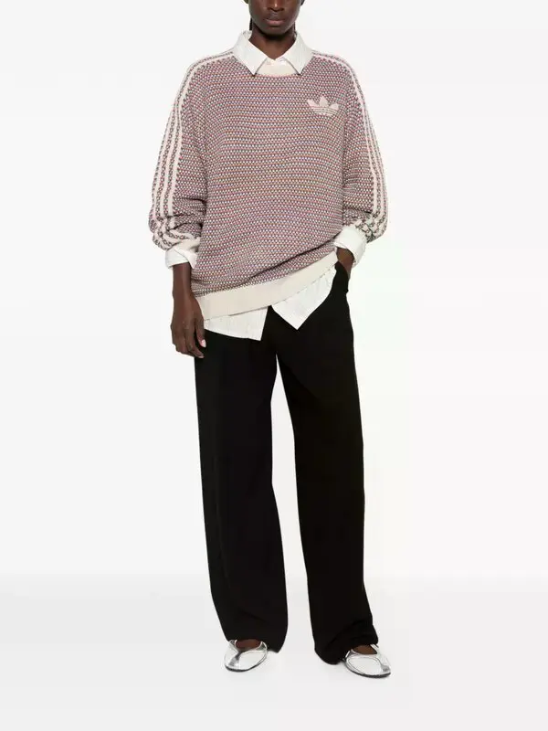 Adidas Trefoil Embroidered 3-stripes Sweater