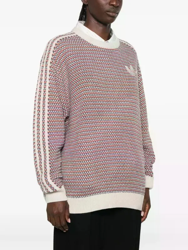 Adidas Trefoil Embroidered 3-stripes Sweater