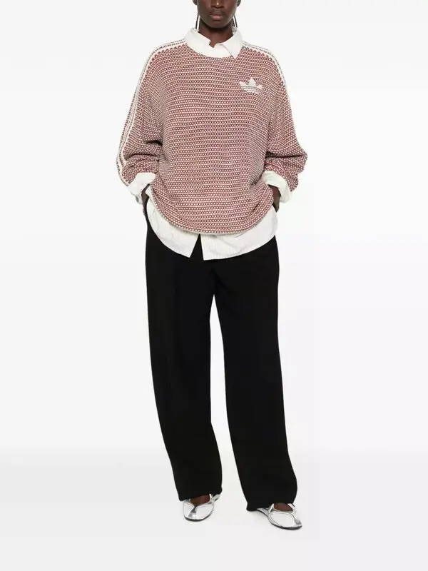 Adidas Trefoil Logo Embroidered Sweater