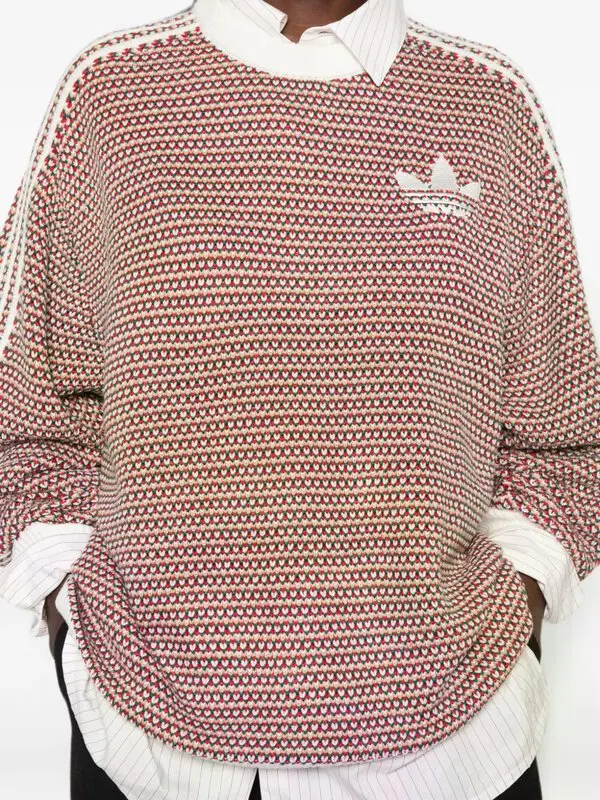 Adidas Trefoil Logo Embroidered Sweater