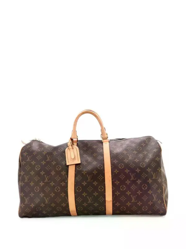 LOUIS VUITTON Keepall 55 Travel Bag Monogram Canvas - Brown