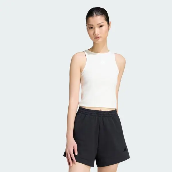 Adidas Kit Small Logo Rib Tank Top White