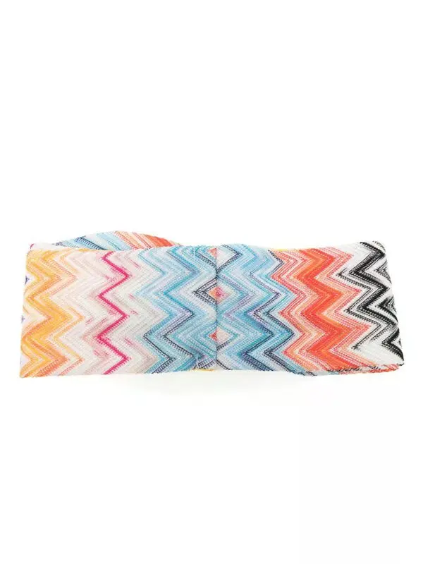Missoni Zig-zag Print Knitted Headband - Multicolour