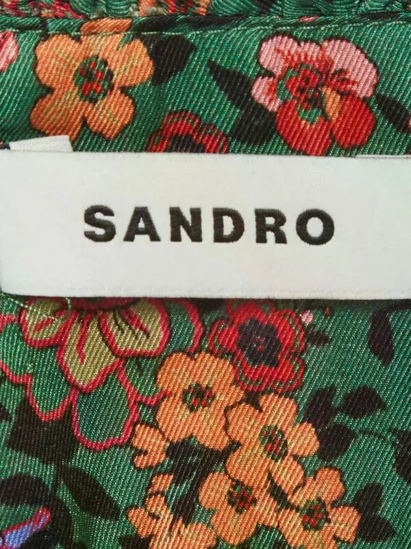 Sandro Marta Floral-print Ruffled Mini Dress