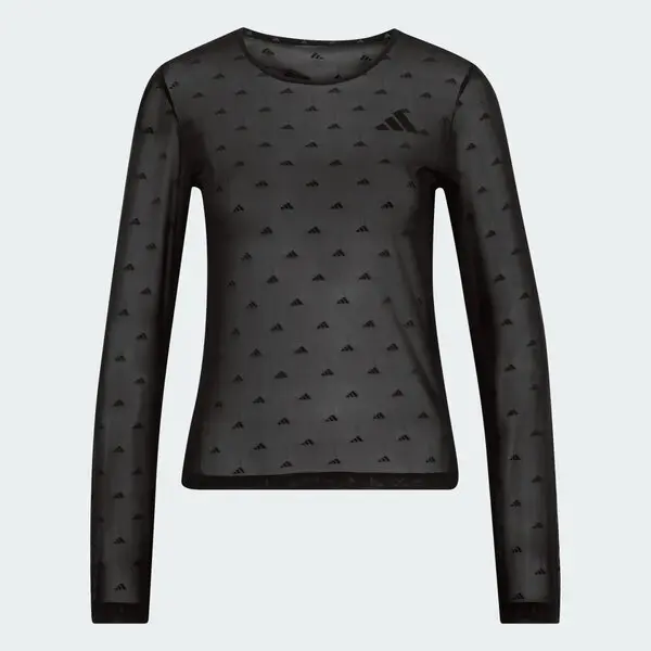 Adidas Primelift Essentials Workout Mesh Long Sleeve T-shirt - Black