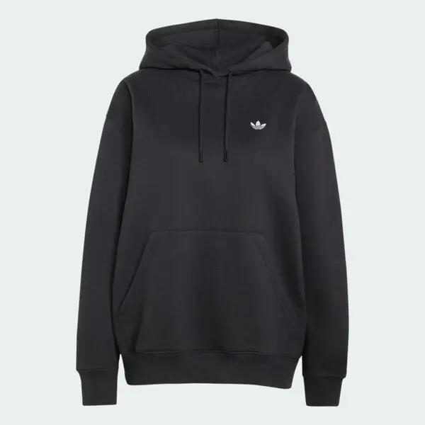Adidas Essentials Oversized Fleece Hoodie - Black