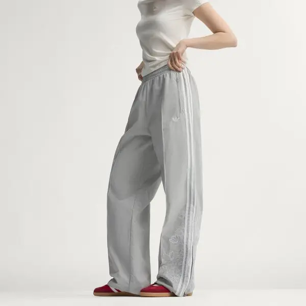 Adidas Floral Gfx Firebird Loose Track Pant Grey - Grey Two