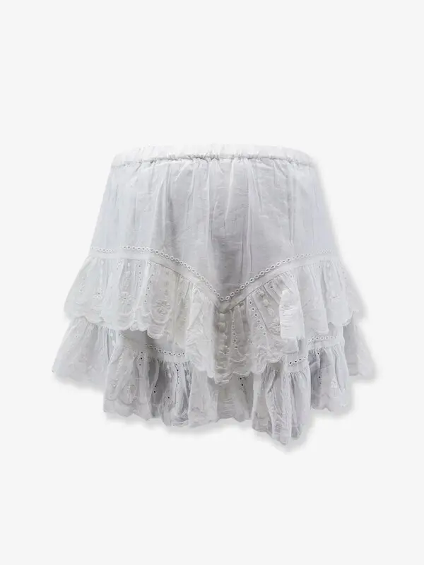 Isabel Marant Étoile Jocadia Organic Cotton Embroidered Shorts