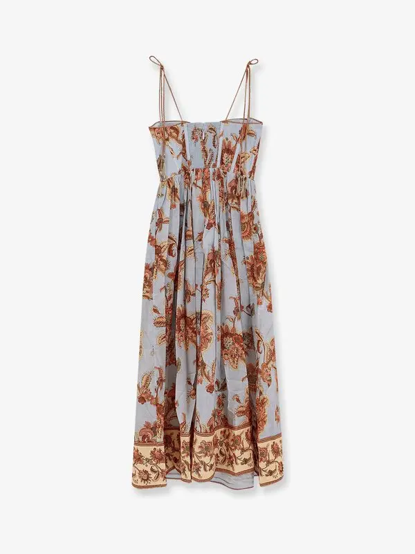 Zimmermann Aster Corset Cototn Midi Dress