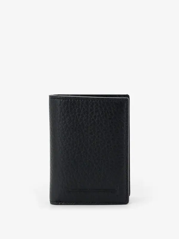 TOM FORD Leather Card Holder With Embossed Logo - Black