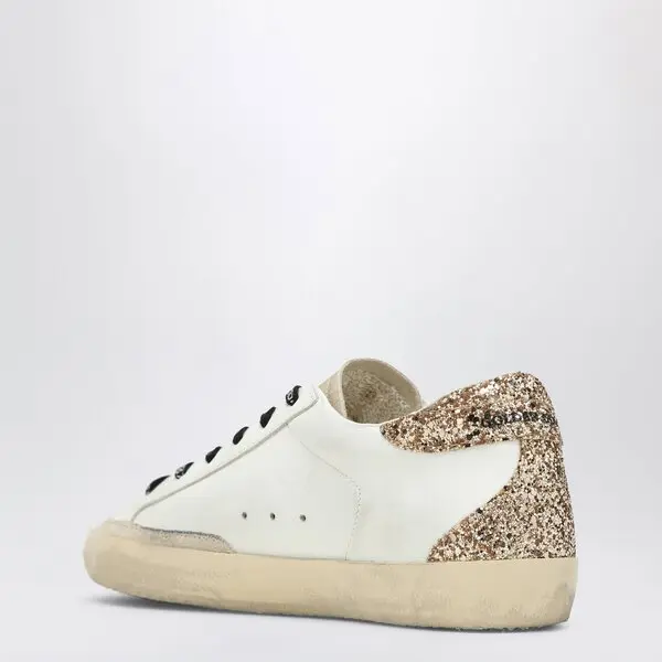 GOLDEN GOOSE Leather Low Top Sneakers With Sequin Embellishments