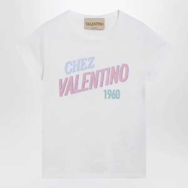Valentino Garavani Cotton T-shirt With Logo Print - White