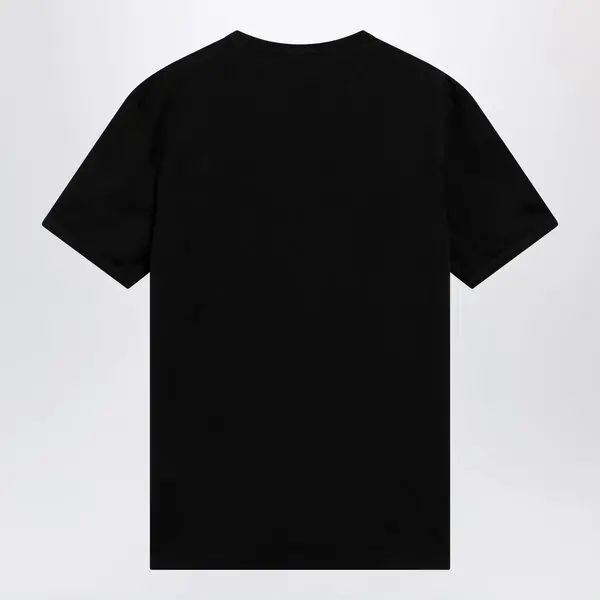 Dolce & Gabbana Cotton T-shirt With Logo Plaque - Black