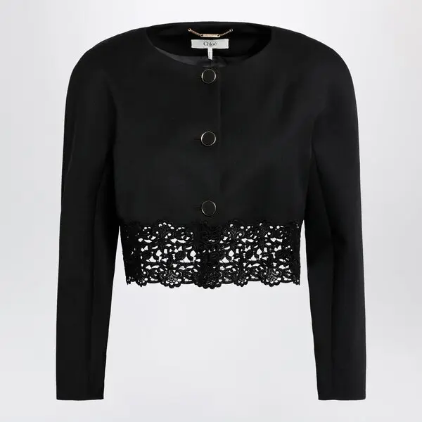 Chloé Cropped Jacket With Openwork Trim