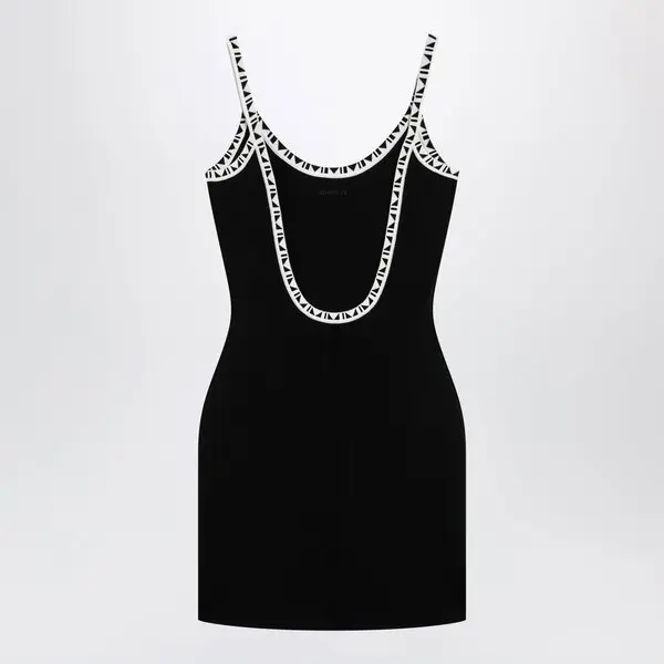 Versace Stretch Viscose Mini Dress - Black