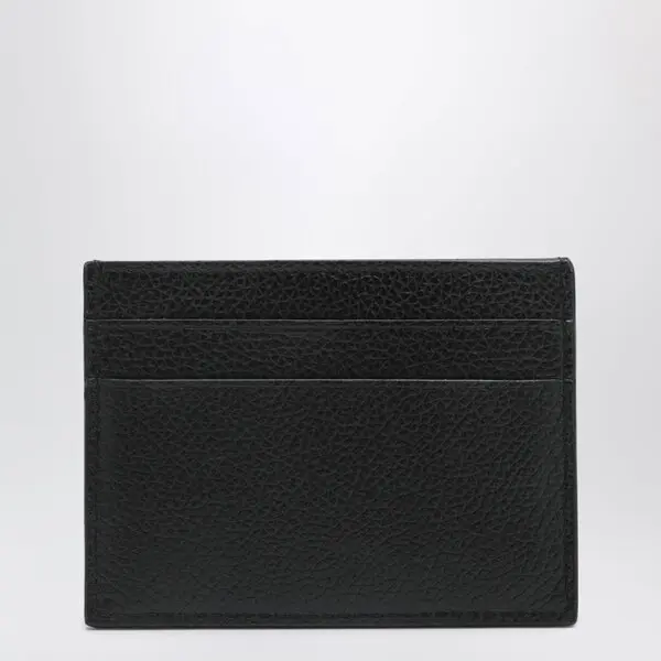 Balenciaga Cash Card Holder In Grained Leather - Black