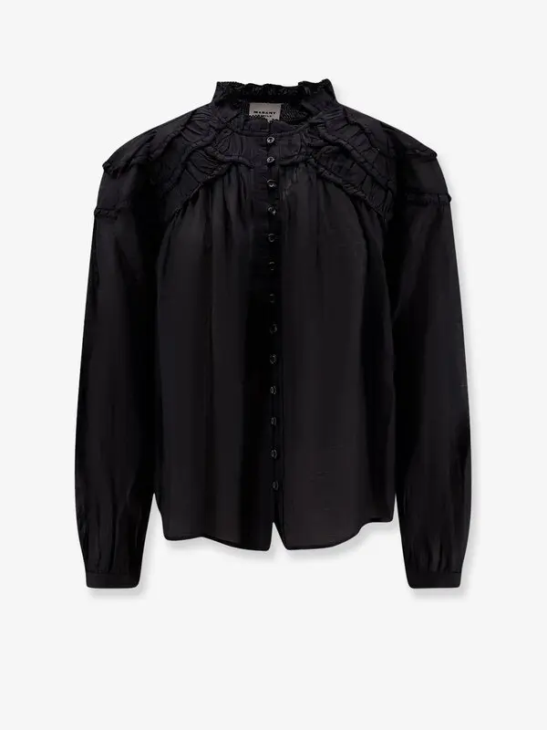 Isabel Marant Étoile Christa Cotton And Viscose Shirt - Black