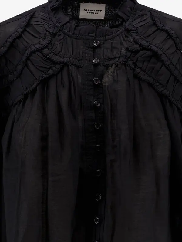 Isabel Marant Étoile Christa Cotton And Viscose Shirt - Black